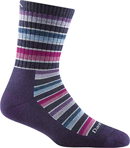 Darn Tough Vermont Decade Stripe Micro Crew Midweight with Cushion Blackberry MD (US 7.5-9.5)