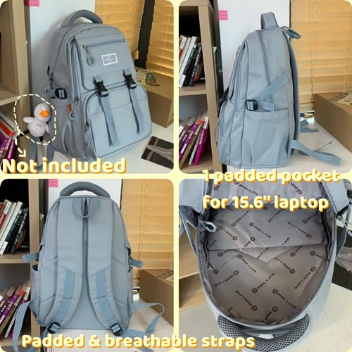 Leaper Water-resistant Laptop Backpacks Lightweight Bag for Women Book bag Casual Daypack Pink