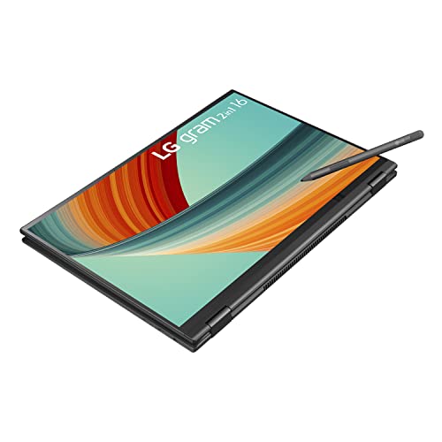 LG gram 16” 2in1 Lightweight Laptop, Intel 13th Gen Core i7 Evo Platform, Windows 11 Home, 16GB RAM, 512GB SSD, Black