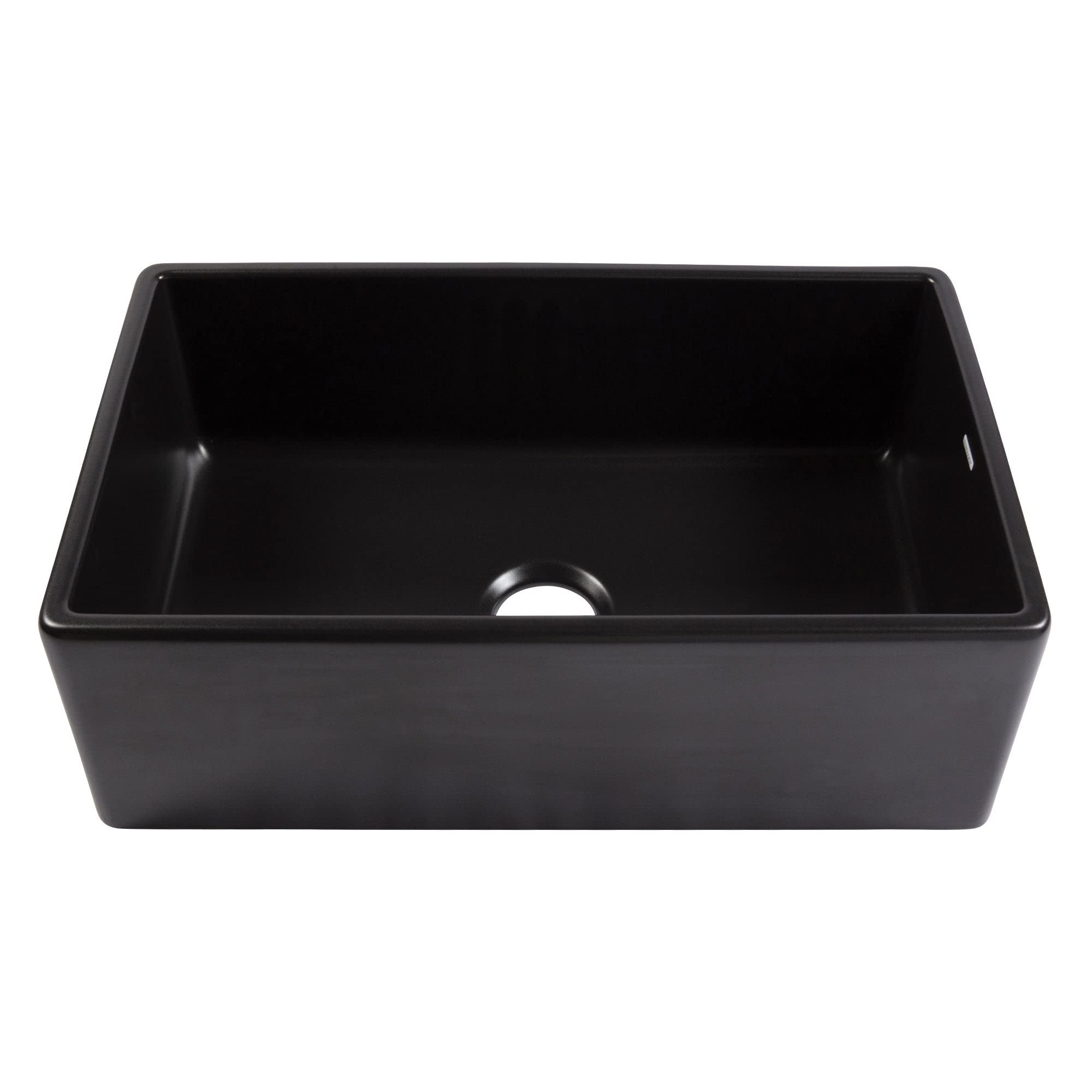 Matte Black 36" Single Bowl Farmhouse Apron Kitchen Sink and Drain Rectangle Scratch Resistant