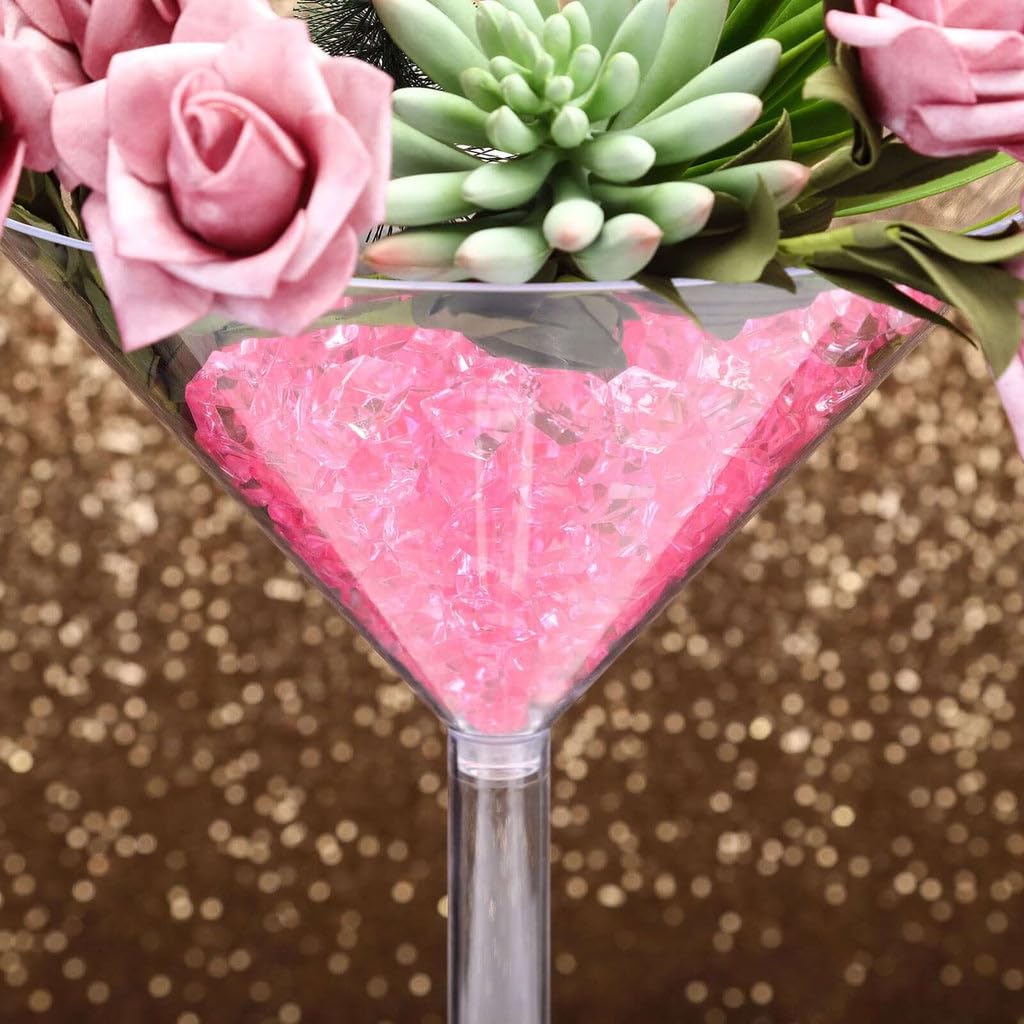 TABLECLOTHSFACTORY Wholesale Plastic Sturdy Centerpiece Martini Cup Stand Wedding Party Event Decoration - SET OF 4