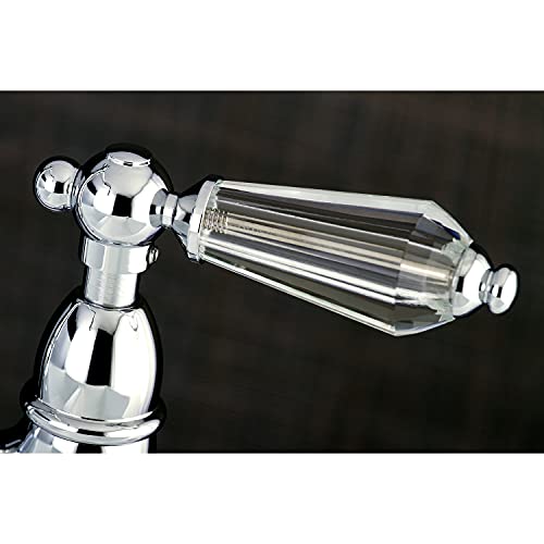 Kingston Brass KS1171WLL Wilshire Bridge Kitchen Faucet, 8-3/4" in Spout Reach, Polished Chrome