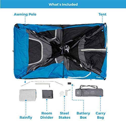 Core 9 Person Lighted Instant Cabin Tent & Footprint