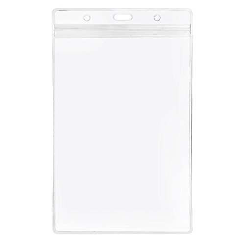 LGEGE 24 PCS Transparent Extra Large 6.5x4.5" Badge Holders for Passport ID ,Cash,Plane Ticket, Receipts,Credit Card, etc