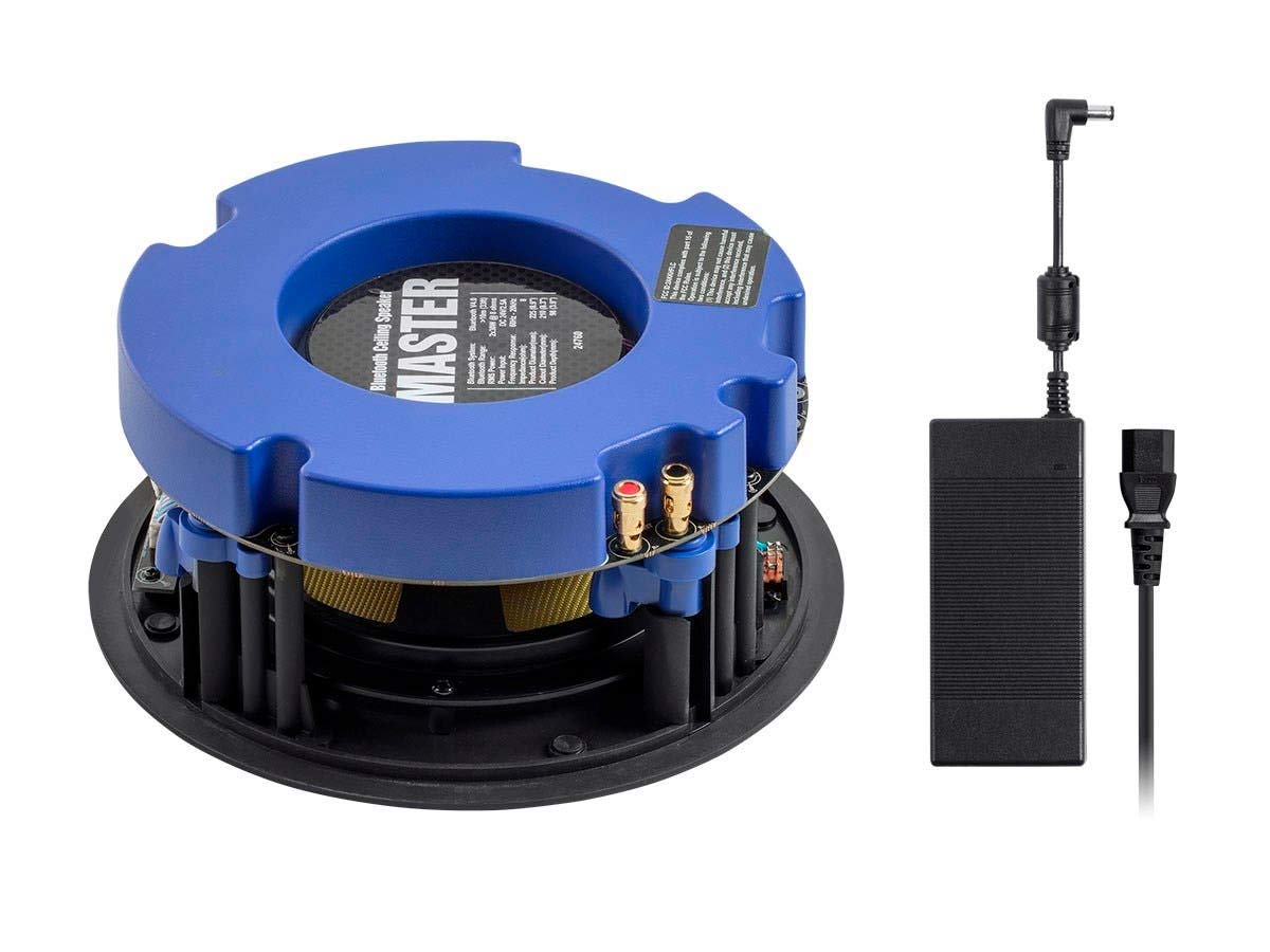 Monoprice Caliber 60-Watt Powered 6.5in Ceiling Speakers Fiber 2-Way with Bluetooth