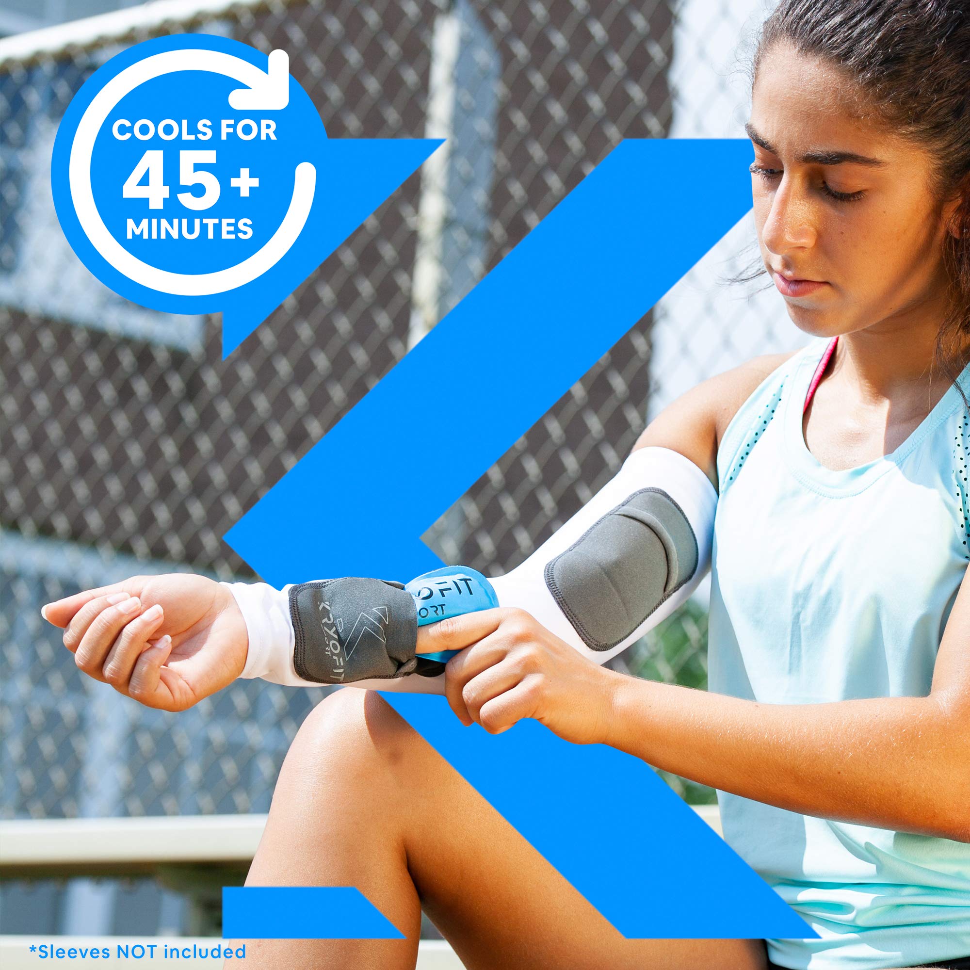 Custom Cold Inserts ICE Cold Compression Sleeves - Cool During Training or Competition, Reduce Heat & Boost Performance