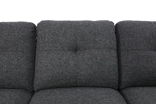Devion Furniture Lorenzo Sofas, Dark Gray