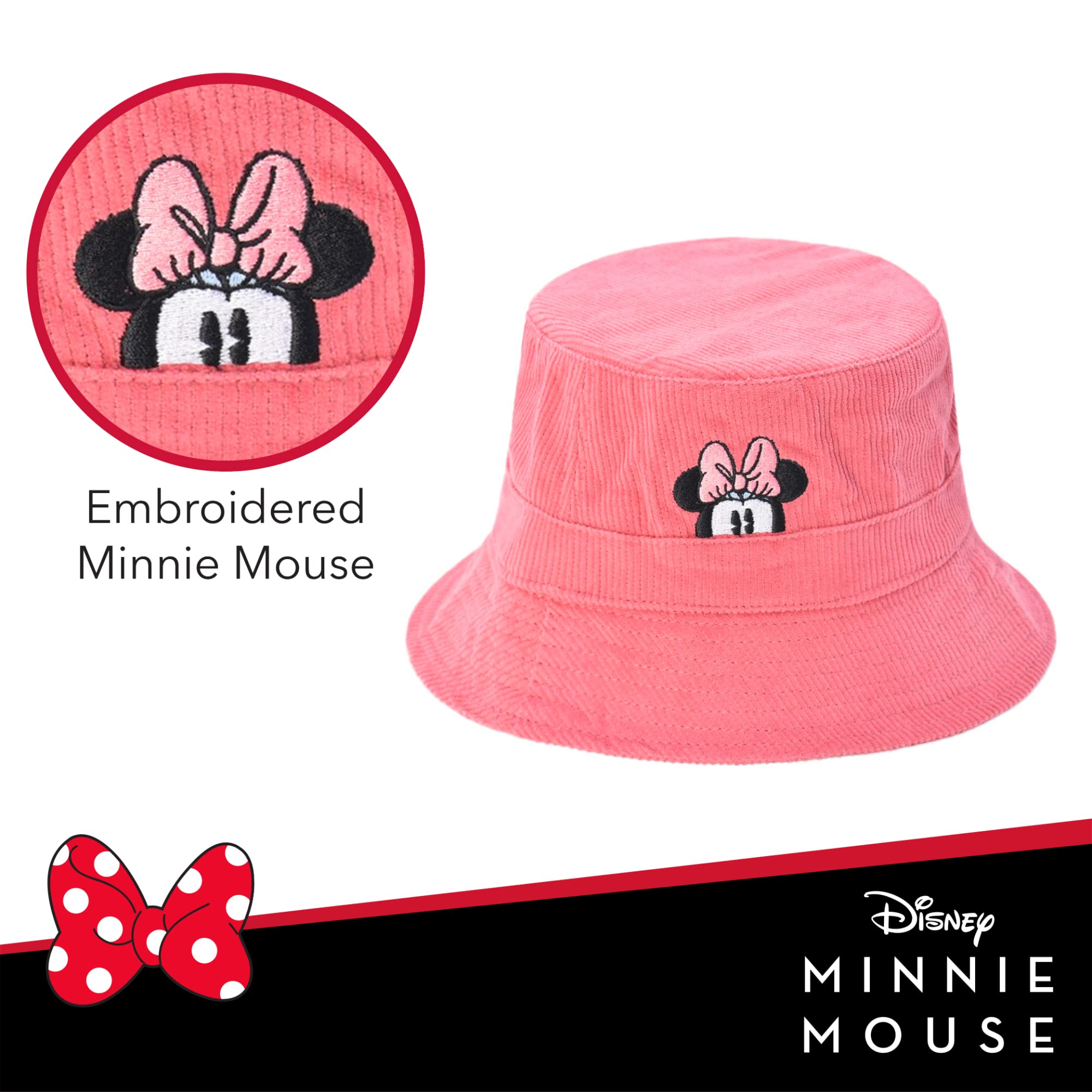 Concept One Womens Pink Corduroy - M/L Bucket Hat, Pink Corduroy, One Size US