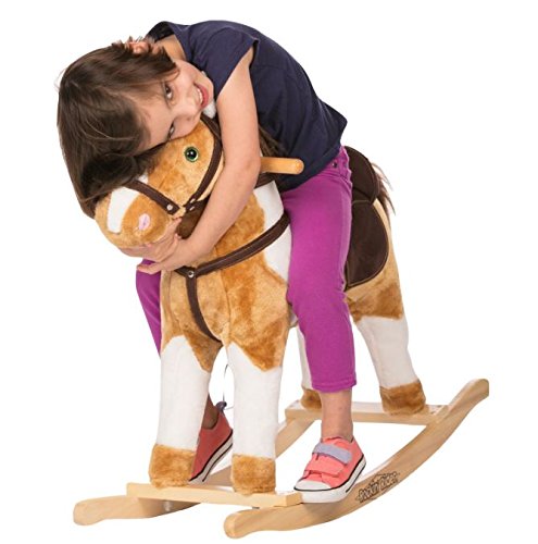 Rockin' Rider Turbo Rocking Horse, Brown and White, Large