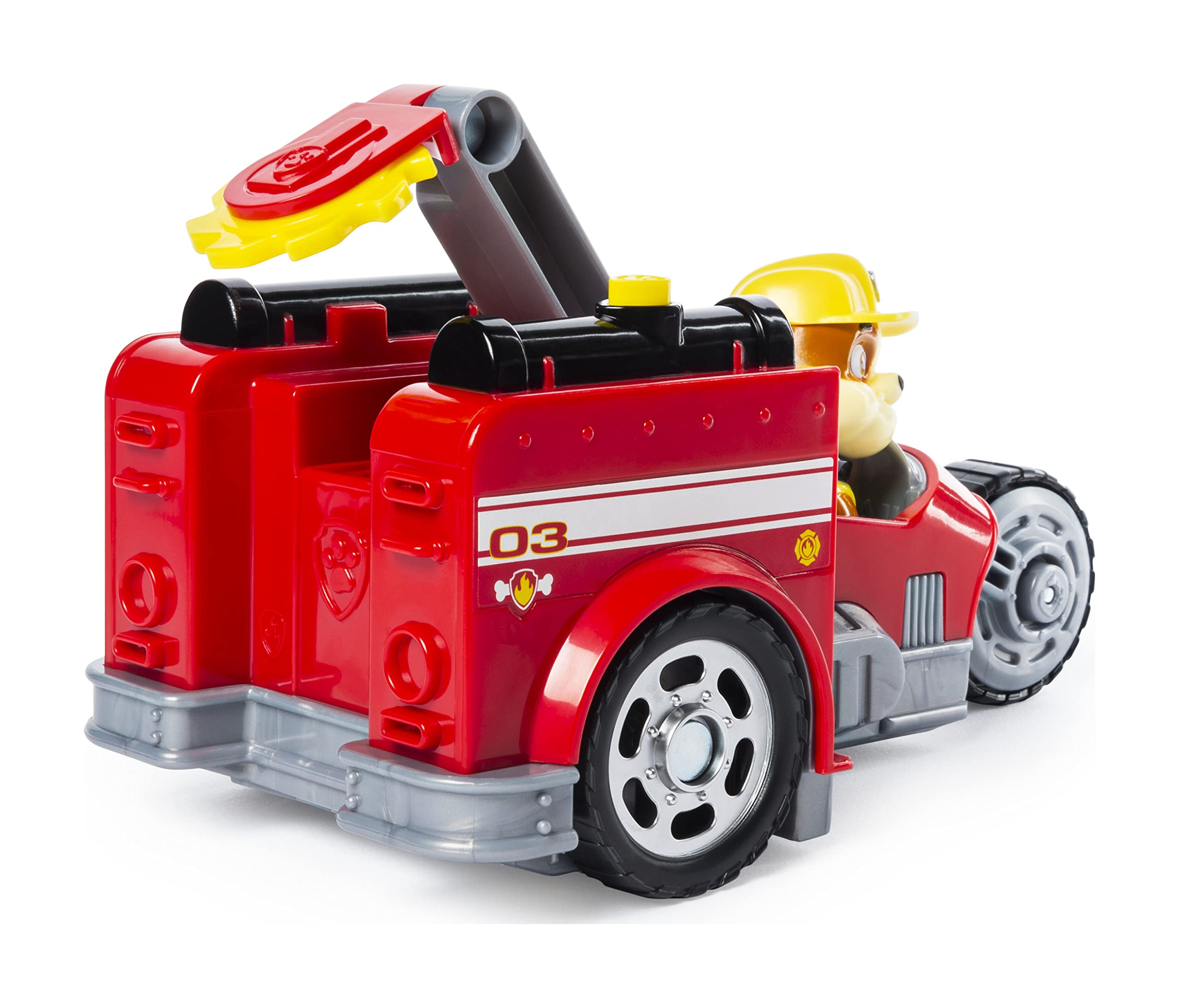 Paw Patrol, Marshall Split-Second 2-in-1 Transforming Fire Truck Vehicle Toy with 2 Collectible Figures