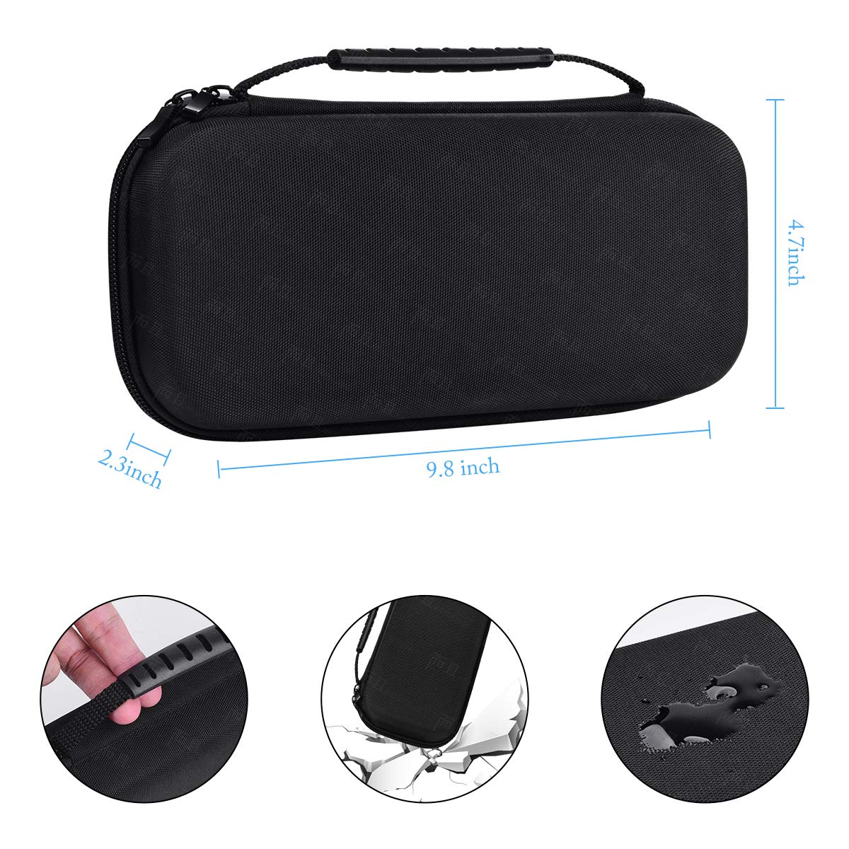 Carrying Case for Nintendo Switch with 2 Pack Screen Protector Joy Con Cover Transparent Hard Cover for Nintendo Switch Console Accessories