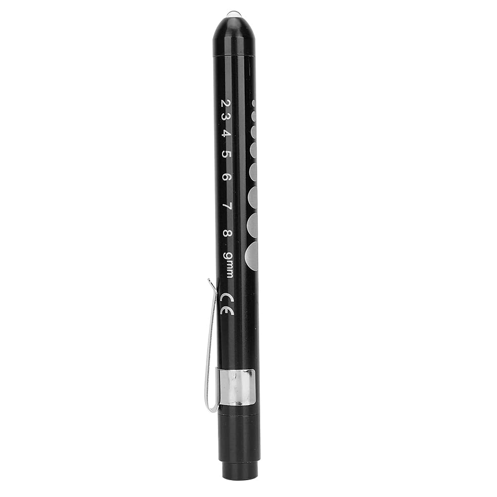 Diagnostic Light Pupil Light LED Diagnostic Light Pupil Light Emergency Service Penlight Pen Light Reusable for Nurses Doctors Students (Black)