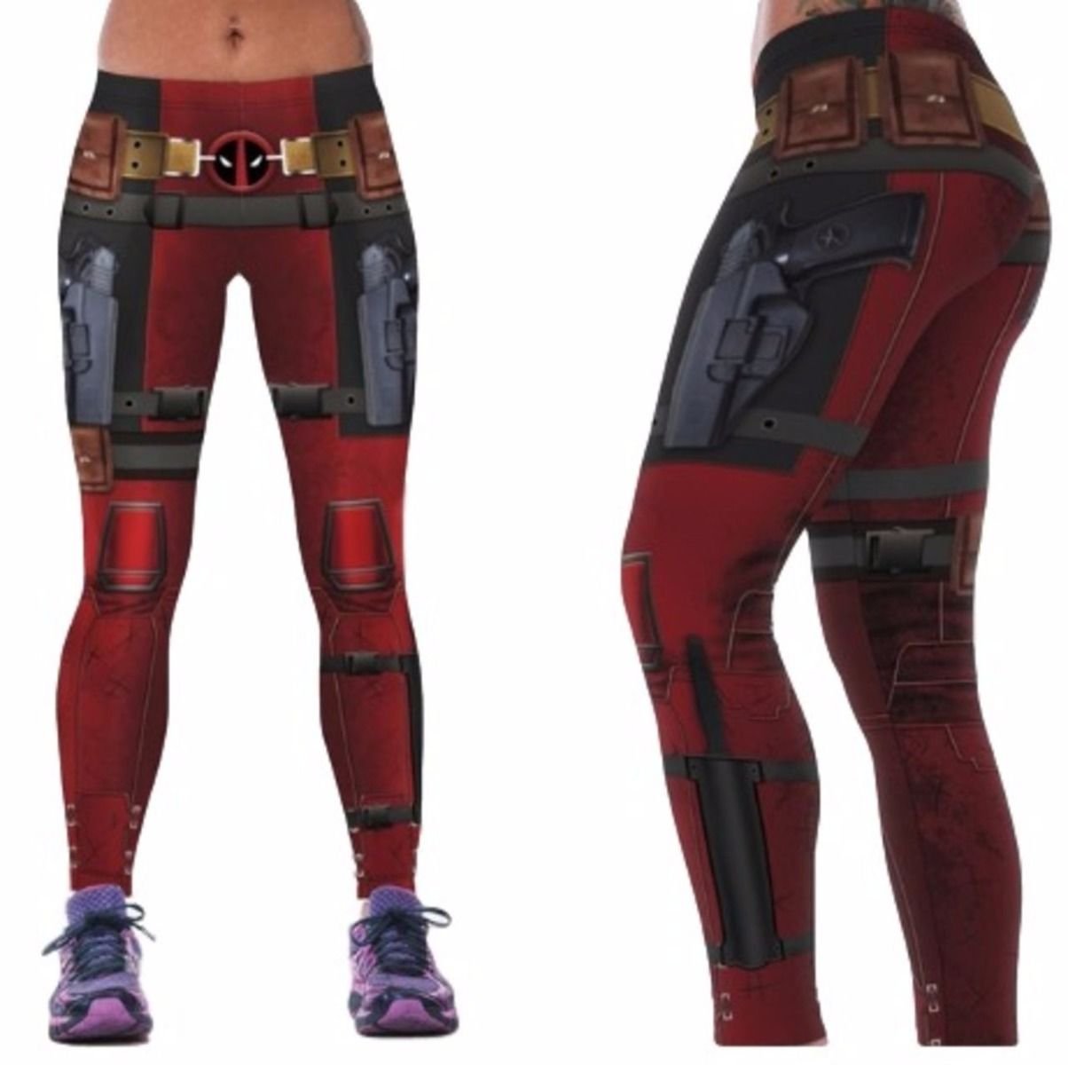 Deadpool Suit Up Yoga Pants One Size Fits Most Novelty Leggings