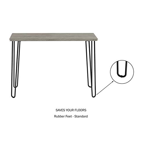 Lavish Home Computer Home Office-Small Desk With Hairpin Legs for Modern, Industrial-Style Decor, (L) 39.25β x (W) 19.5β x (H) 27β, Gray