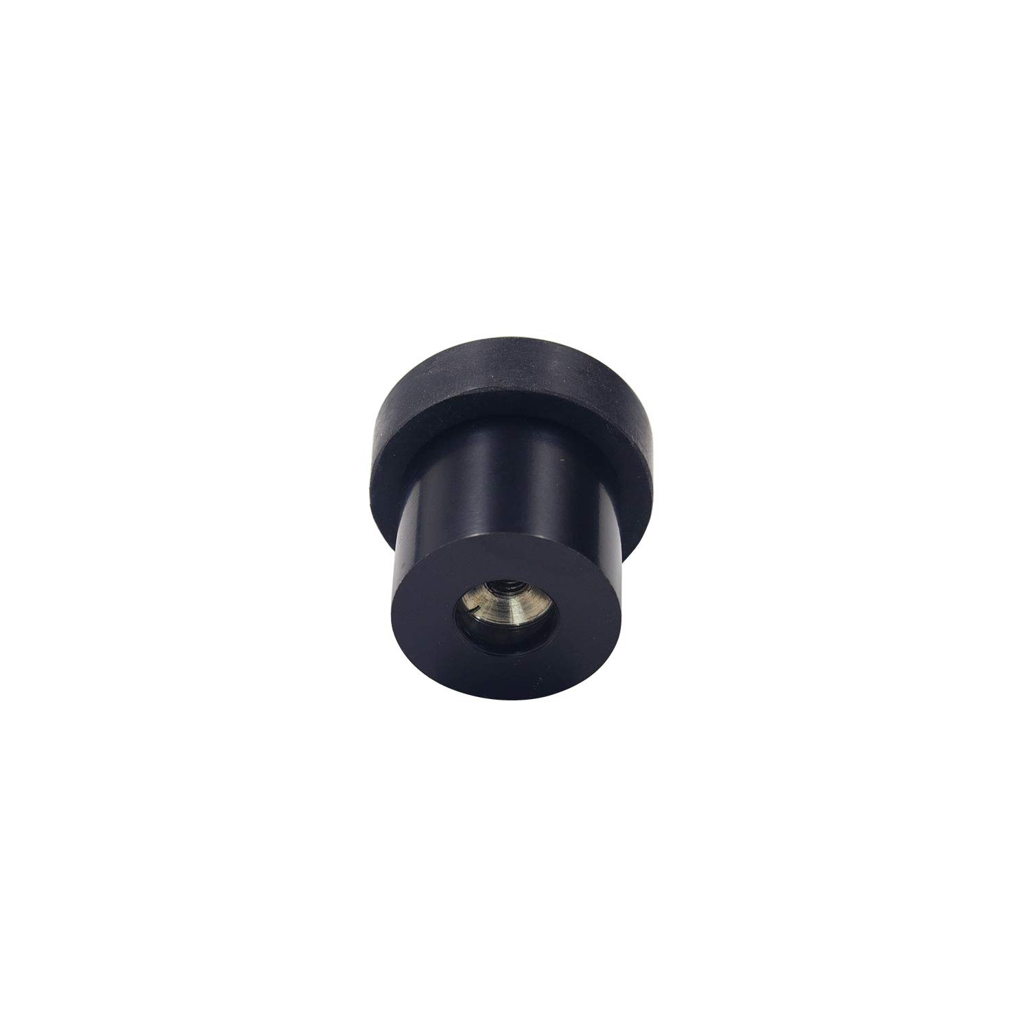 Door Stopper, Safety Cylindrical Floor Decorative doorknobs Stainless Steel with Rubber Contemporary-Black