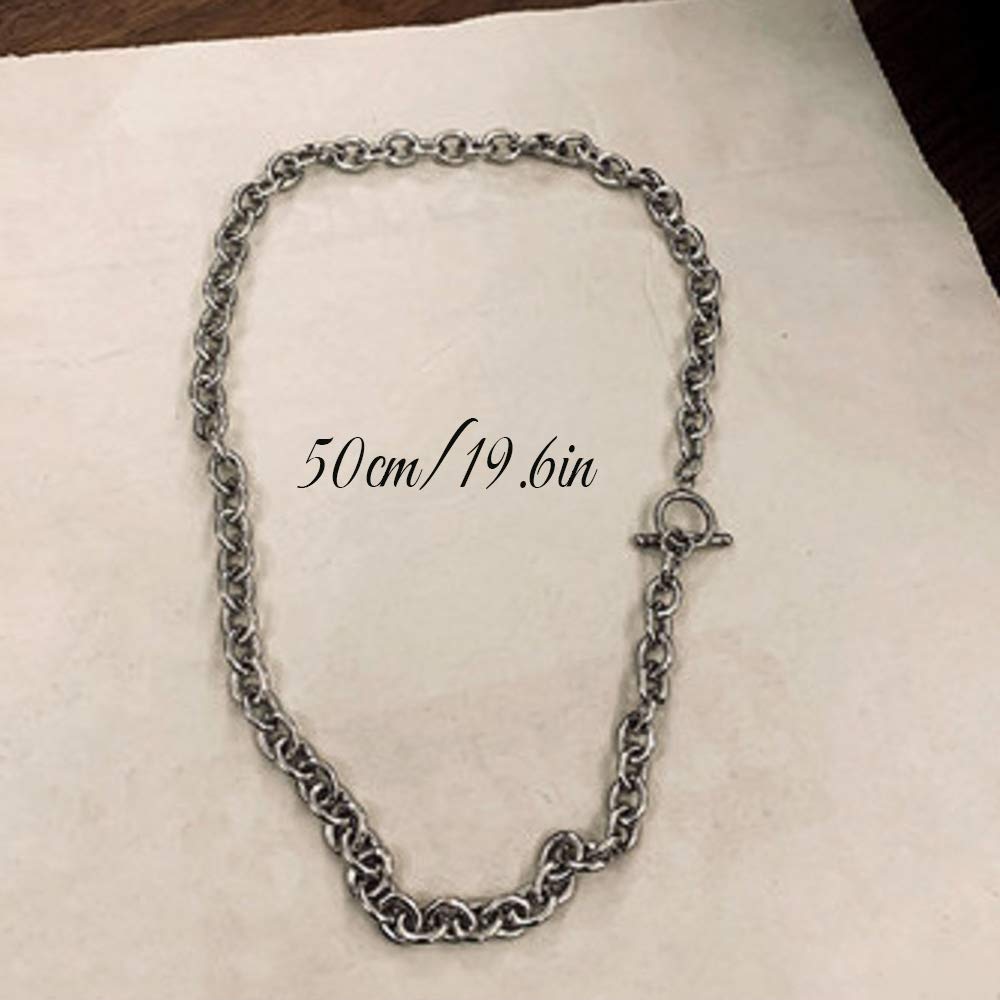 YERTTER Dainty Unique Punk Layering Chain Choker Necklace Boho Jewelry Set Layered Pendant Statement Chunky Chain Necklace for Women Man