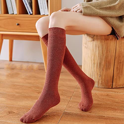Compression Socks for Women, Long Socks, Women's Cotton Opaque Knee High Socks, Bamboo Compression Socks (Blue,One Size)