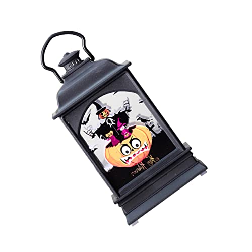 Mini Candle Battery Lantern Outdoor Lantern Ghost Festival Party Decoration LED Lights for Halloween Fall Snow Globe Festival Party Ornament Pattern Light Flame Lamp Candle Light