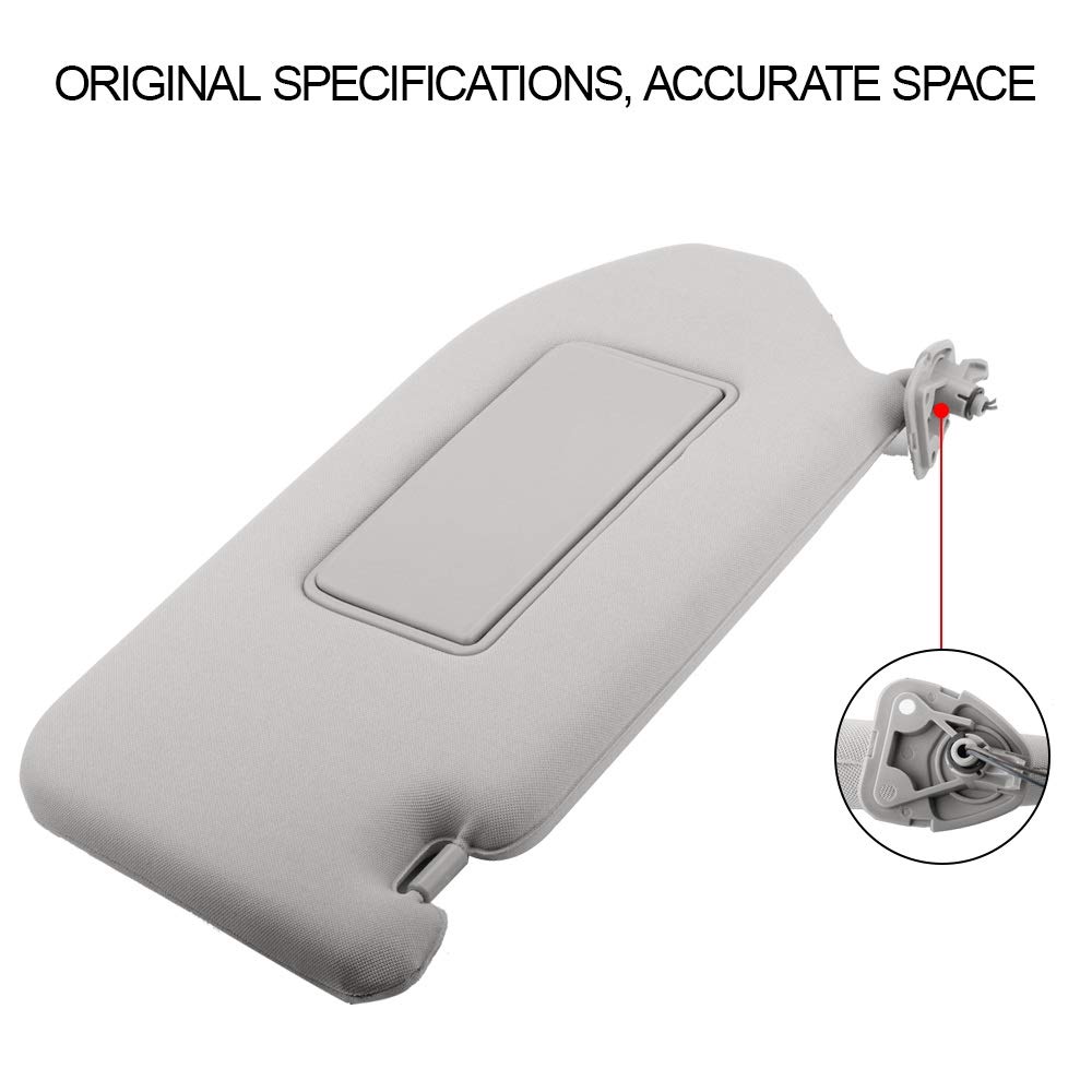 Dasbecan Gray Right Passenger Side Sun Visor Compatible with Nissan Pathfinder 2013-2018 Infiniti QX60 2014-2017 JX35 2013 Replaces# 96400-9PB0A