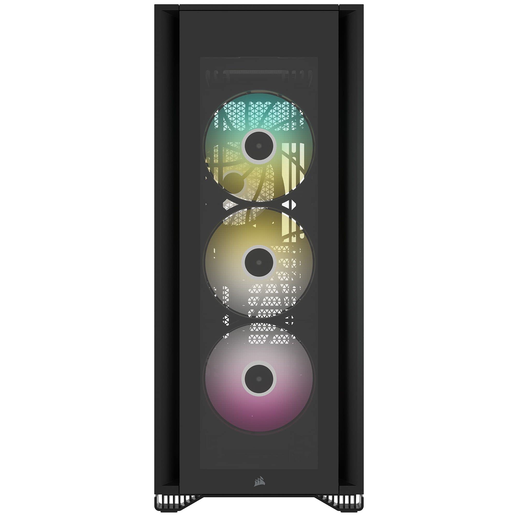 CORSAIR iCUE 7000X RGB Full-Tower ATX PC Case – Three Tempered Glass Panels – Spacious Interior – Easy Cable Management – 4x CORSAIR SP140 RGB ELITE Fans Included – Black