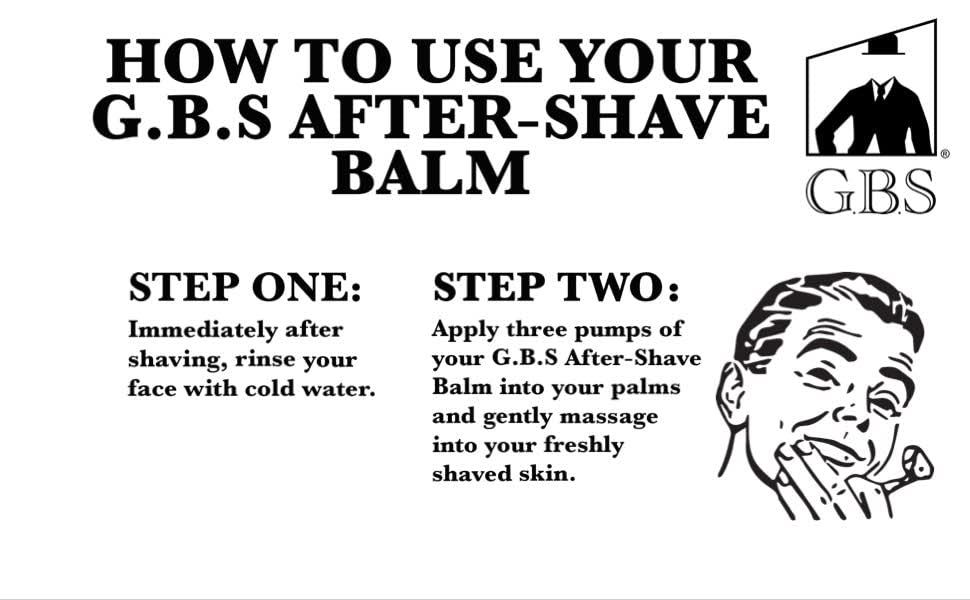 G.B.S Aftershave Balm Sandalwood, for Men - soothes razor burn, redness and irritation