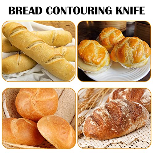 EWUHRY Sourdough Bread Knife Baking Lame, Bow Knife Bread Scoring Tool with Sheath and 5 Razor Blades Accessories, Homemade Bread Making Tools and Supplies for Cutting Bread