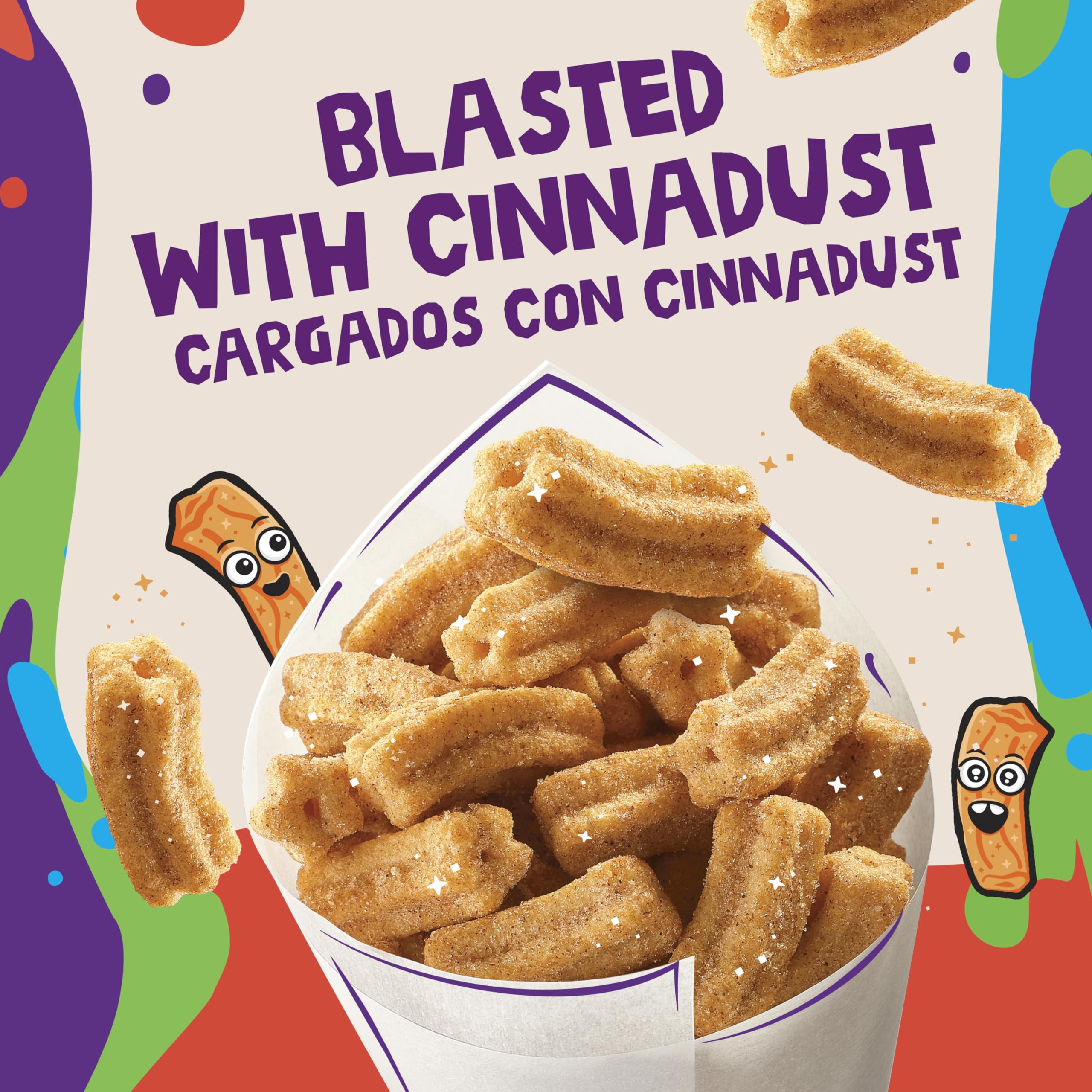 Churros Cinnamon Toast Crunch Breakfast Cereal, 11.9 OZ Cereal Box