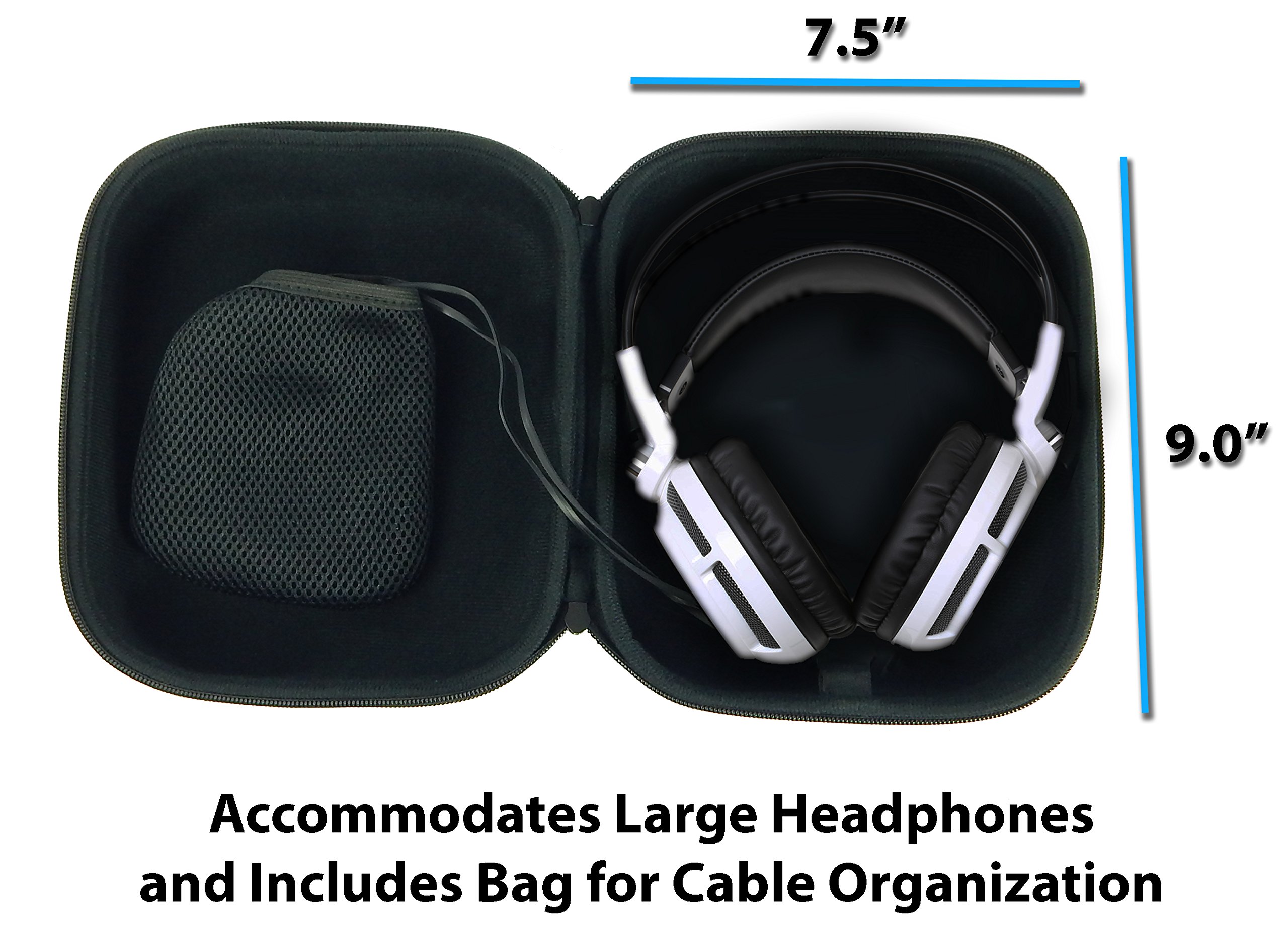 CASEMATIX Gaming Headphone Case Compatible with Razer Kraken X, Chroma, Man O War, Tiamat and More – Case Only
