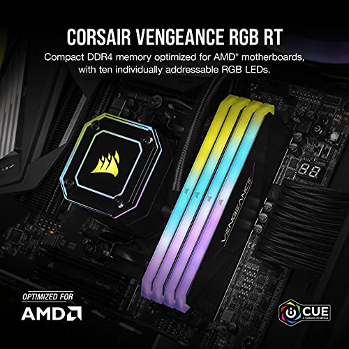CORSAIR Vengeance RGB RT 32GB (2x16GB) DDR4 4600 (PC4-36800) C18 1.35V Desktop Memory