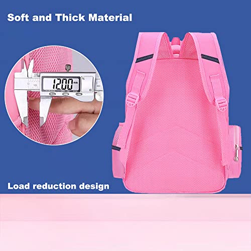 HT HONOR . TRUST Kids Backpack for School Girls Elementary Kindergarten Lightweight School Bag for Little Girl 15inch Pink Bookbag for Children
