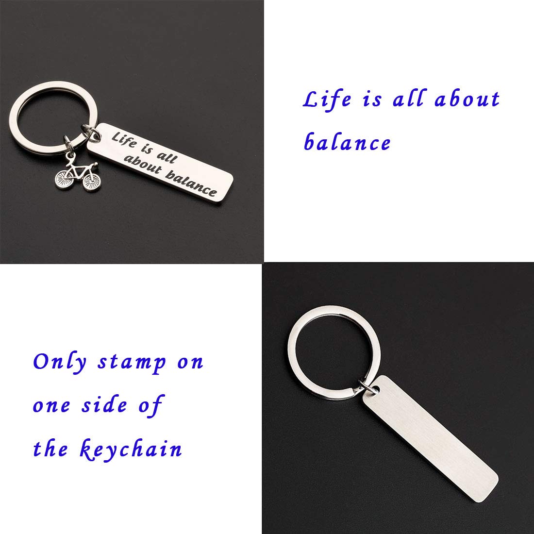 CENWA Funny Biker Lovers Gift Cycling Keychain Bicycle Gift Mountain Bike Ride Gift Life Behind Bars Keychain Gift for Biker Racer(Life Behind Bars)