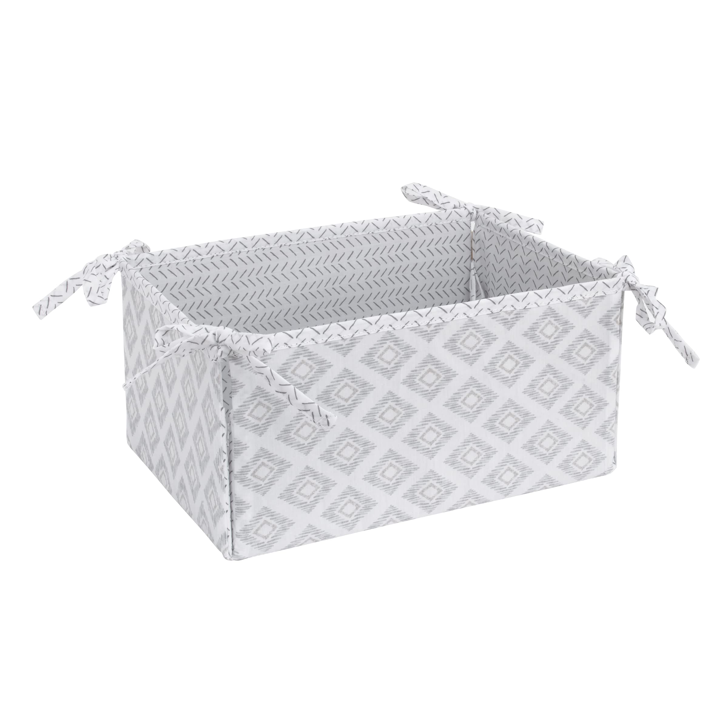 NoJo Elephant Tribe Grey and White 4 Piece Nursery Crib Bedding Set - Comforter, Fitted Crib Sheet, Dust Ruffle, Nursery Organizer