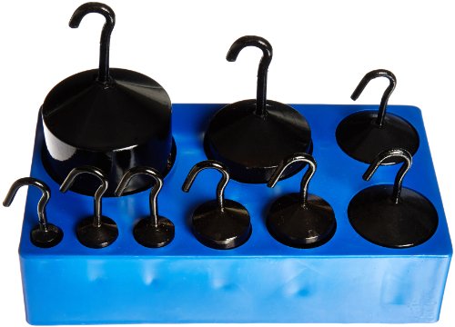 United Scientific⢠WHSBE9 Hooked Weight, Black Enamel, Set of 9
