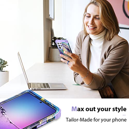 Rancase for Galaxy S21 Ultra 5G Case,Three Layer Heavy Duty Shockproof Protection Hard Plastic Bumper +Soft Silicone Rubber Protective Case for Samsung Galaxy S21 Ultra 5G 6.8 inch,Purple