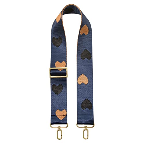 BOMANO Brass Gold Hardware Embroidered Purse Crossbody Handbag Long Adjustable Wide Replacement Guitar Shoulder Straps