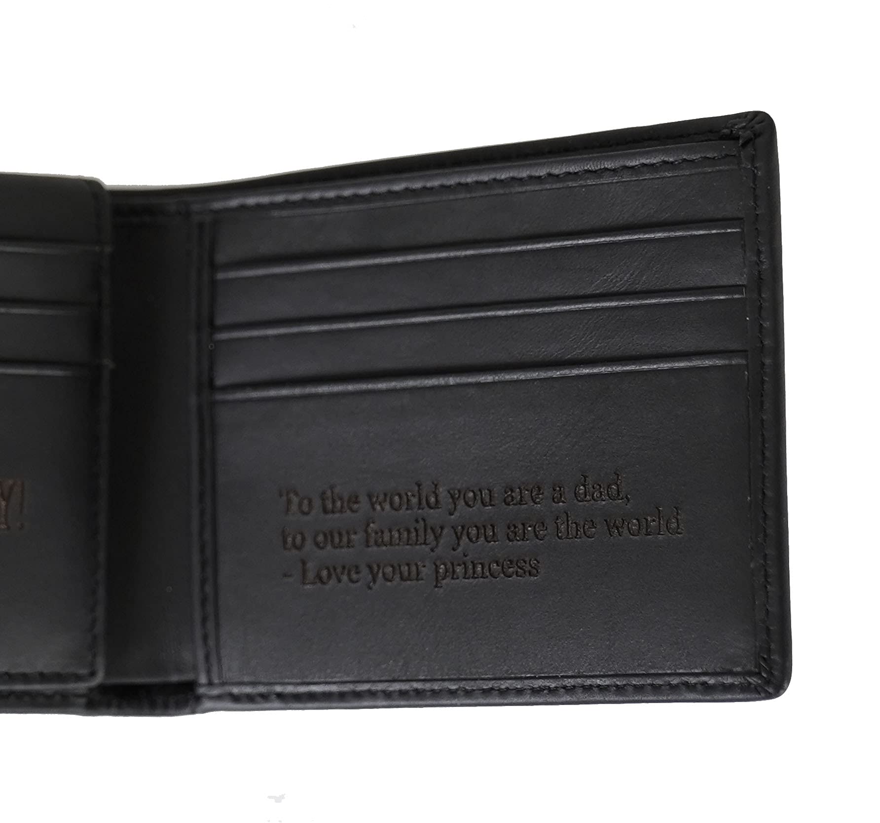 Custom Wallets For Men, Personalized Gifts For Men, Personalized Wallet For Men, Customized Engraved Full Grain Leather with RFID Blocking, Custom Gifts, Customized Wallets For Fathers Day (Black)