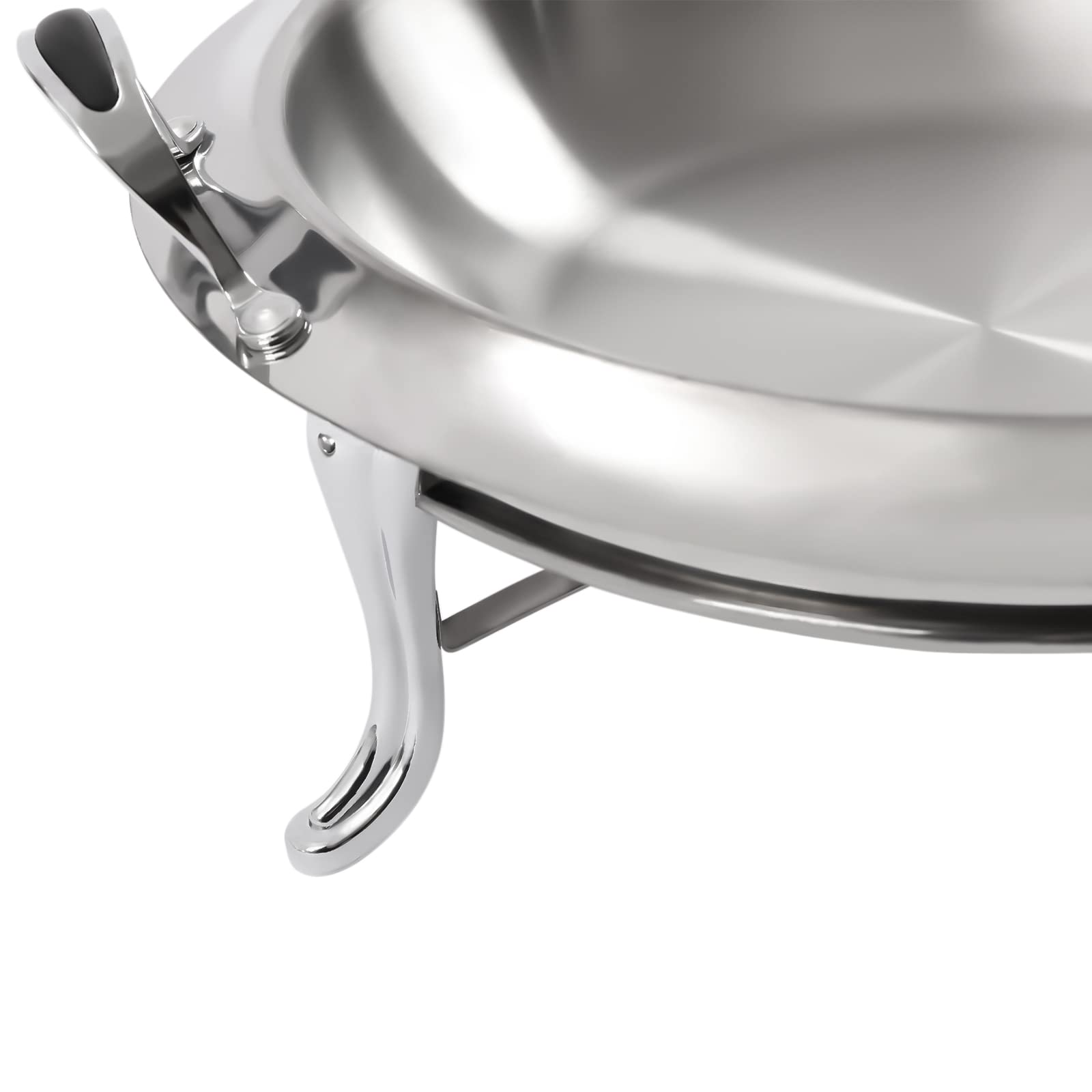 Chafing Dish Buffet Set, Stainless Steel 3L//3.17Q Adjustable Fire Chafing Dish, 28cm Round Chafer Buffet Catering Warmer Set with Anti-Scalding Carry Handles for Parties, Graduation, Events (Silver)