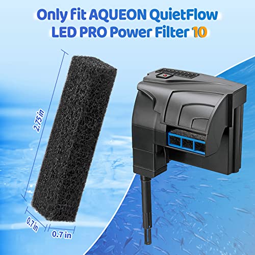 HiTauing 6 Count Carbon Reducer Filter Pads for aqueon,Fish Tank Filter Pads for QuietFlow LED PRO Model 10