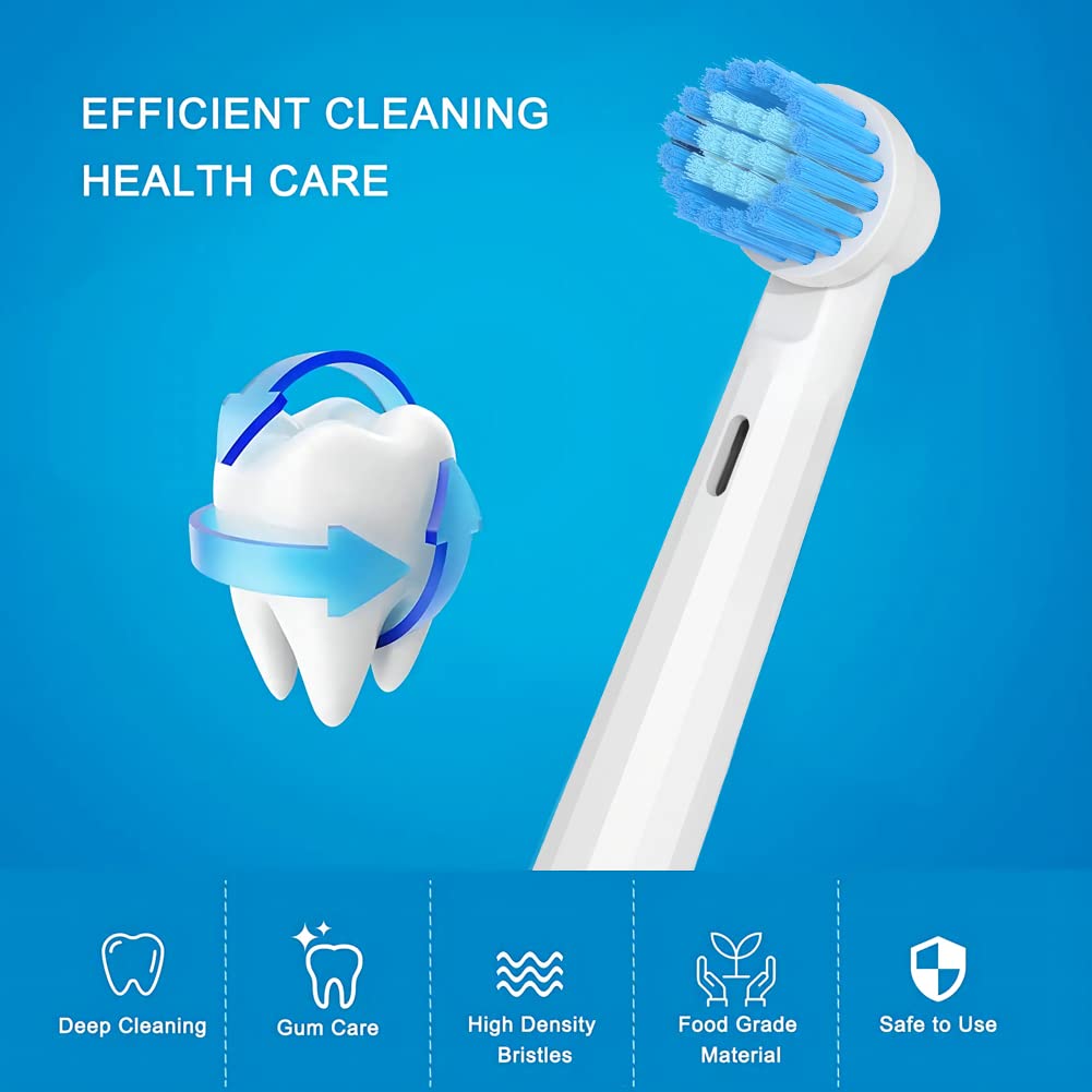 Electric Toothbrush Replacement Heads 8 Pack Compatible with Oral B Braun Electric Toothbrush Replacement Heads Adult Sensitive Types Clean Electric Toothbrush Head