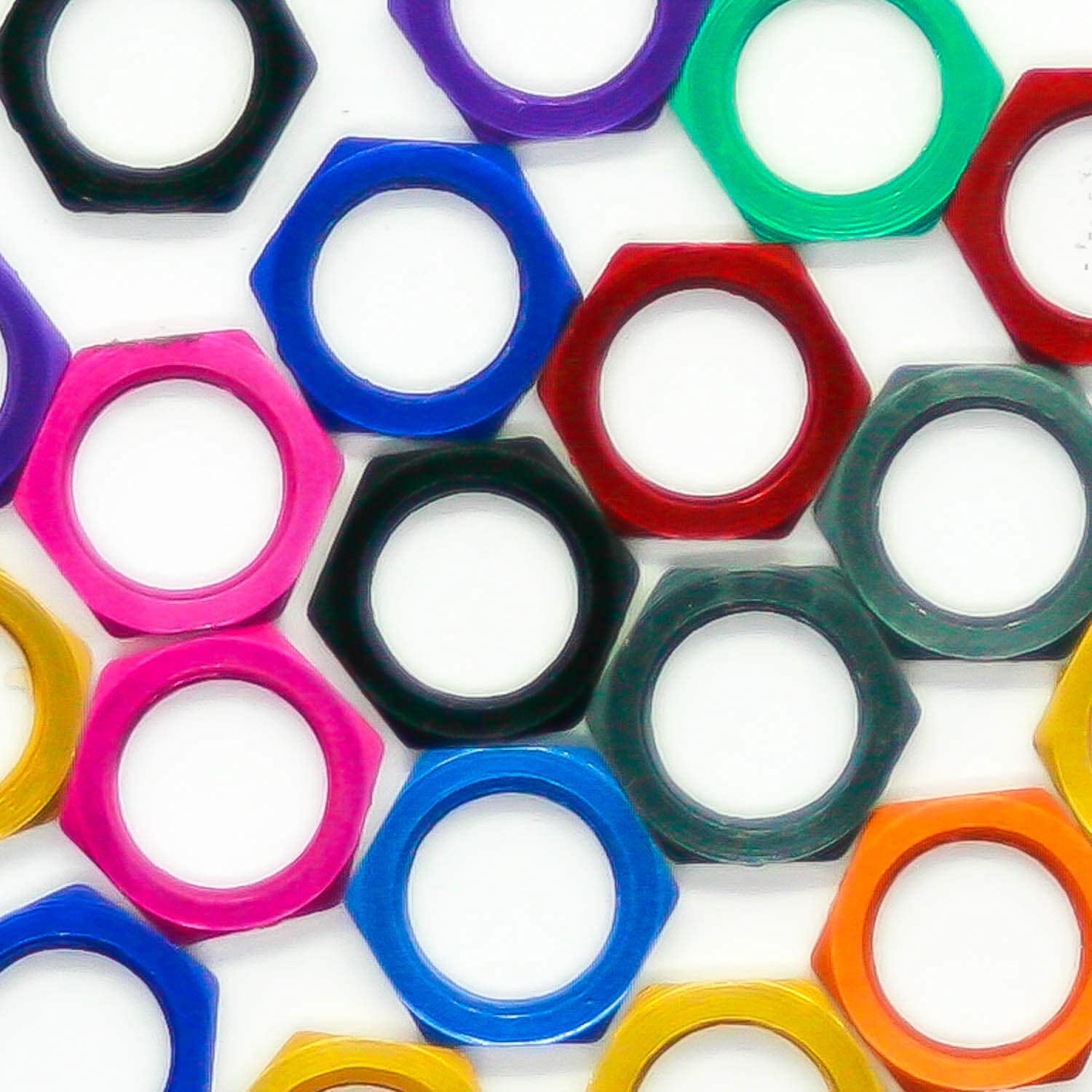CosmoNuts - Anodized Hex Nuts for Eurorack Modules (Pink)