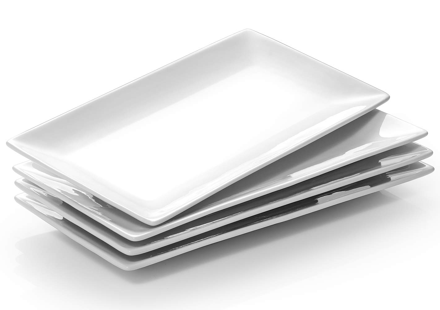 DOWAN 14" Large Serving Platters, Oval Thanksgiving Serving Plates, White Porcelain Platters Oven Safe, Dinner Plates Serving Dishes for Entertaining, Party, Meat, Appetizers, Dessert, Set of 2, White
