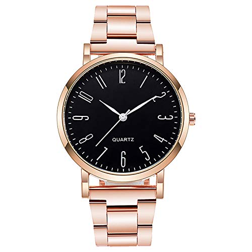 Casual Watches for Men,Steel Band Quartz Watch Arabic Numerals Quartz Watch for Male