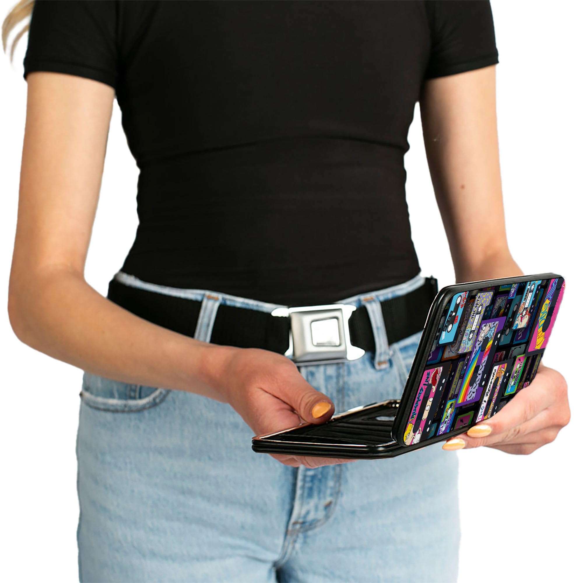 Nick Rewind womens Buckle-down Hinge - Nick 90's Rewind Wallet, Multicolor, 7 x 4 US