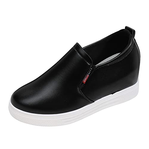 Casual Women's Non Slip Solid Color Slip On Thick Sole Breathable Work Single Shoes Women Sandals Size 10 Black