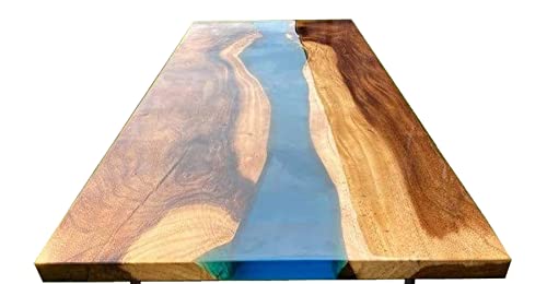 Epoxy Table, Live Edge Wooden Table, Epoxy Resin River Table, Natural Wood,Dining table, Natural Epoxy Table, Resin Table