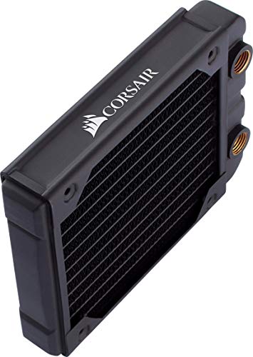 Corsair Hydro X Series, XR5 120mm Water Cooling Radiator (Single 120mm Fan Mount, Easy Installation, Premium Copper Construction, Polyurethane Coating, Integrated Fan Screw Guides) Black