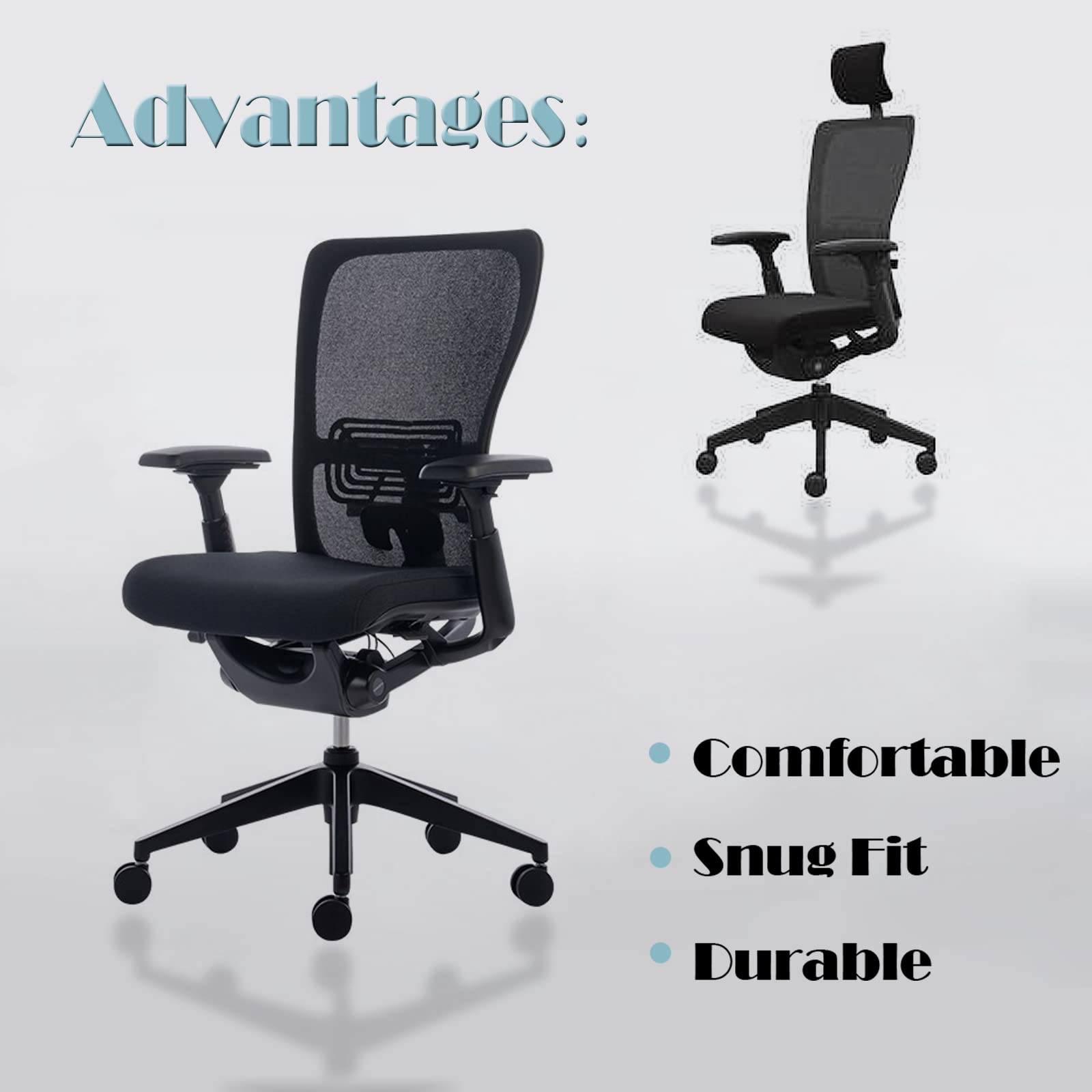 Dpwrrot Arm Pads Caps Replacement for Haworth Zody Office Chair 1 Pair(Black)
