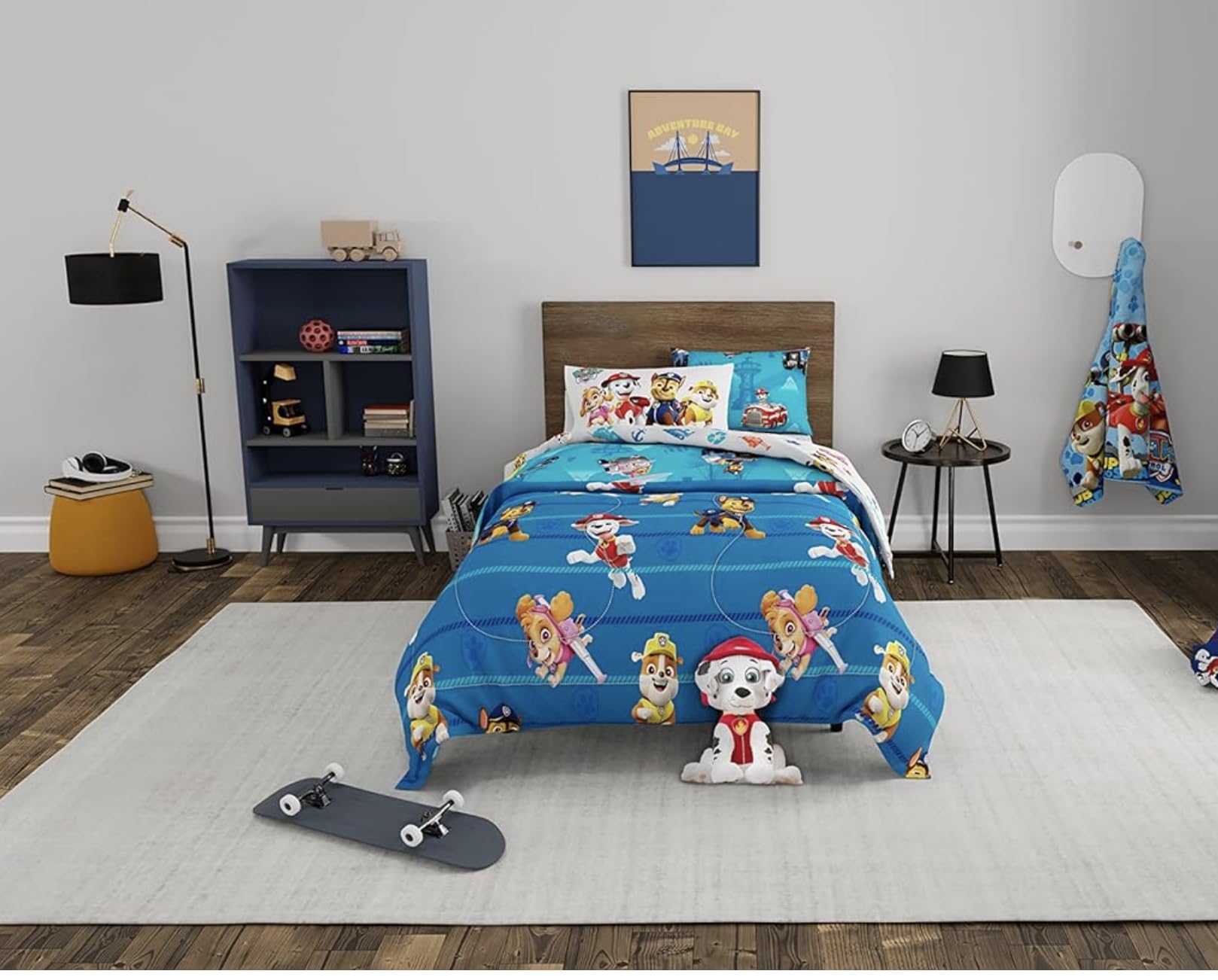 Franco Manufacturing Co. Inc. PAW Patrol 6-Piece Twin Bed in a Bag Set, Blue