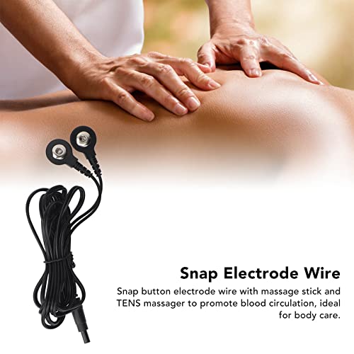 Electrode Wire, 2.35mm Plug TENS Machine Wire Portable 5pcs 2 Snap Connectors for Physiotherapy Machine