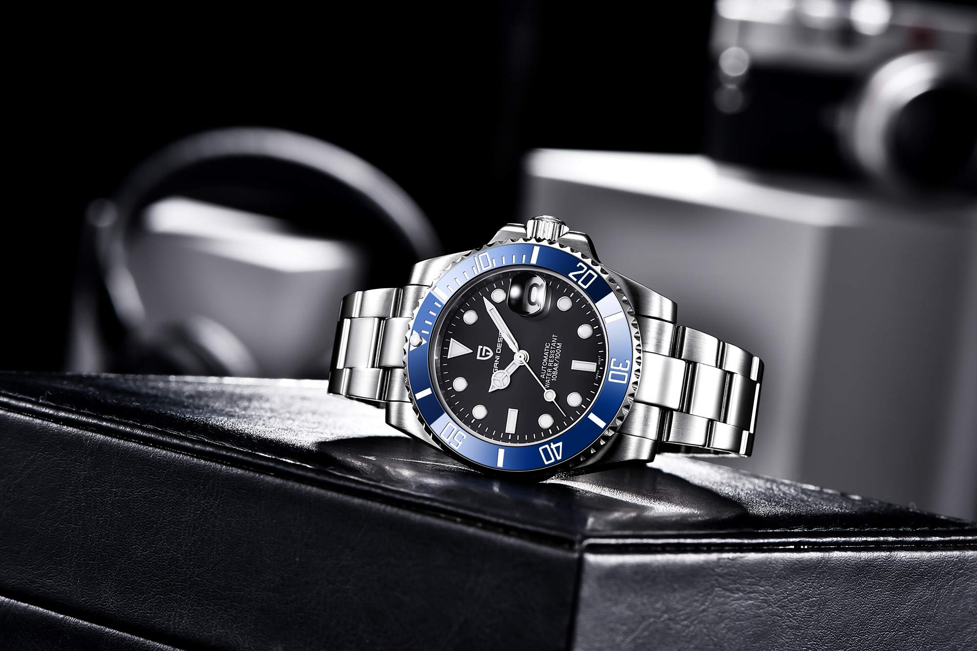 CEYADG Pagani Design Men's Watches Japanese Automatic Mechanical 40mm Sport Waterproof Stainless Steel Sapphire Glass Wrist Watch
